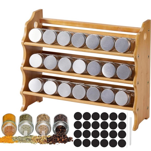 Sushineidor | Kitchen | Natural Wood 3 Tier Cabinet Spice Rack | Poshmark